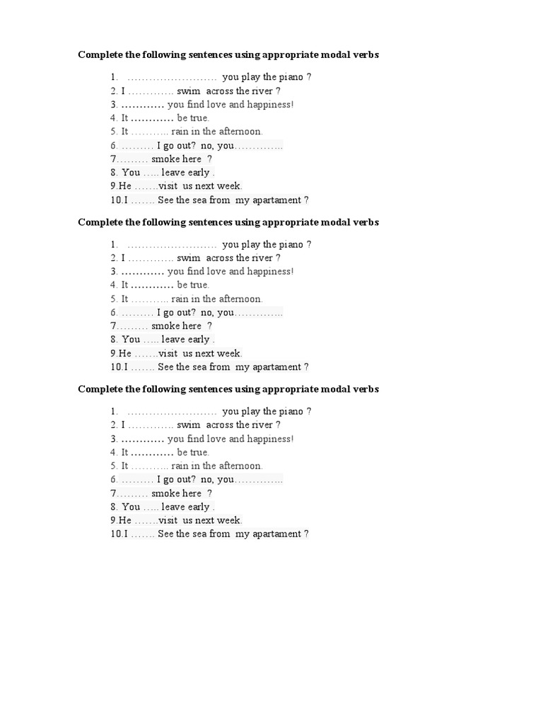 Annex 1 Modal Verbs | PDF | Verb | Semantics