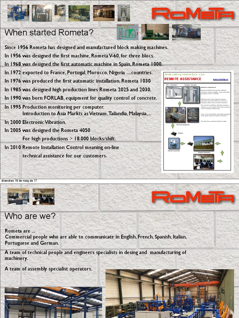 Rometa SA - Presentation | PDF | Programmable Logic Controller | Internet