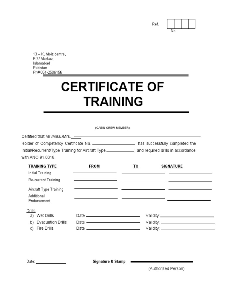 Certificate of Training | PDF