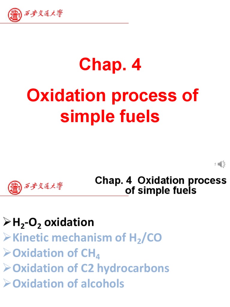 4 - Oxidation Process of Simple Fuels | PDF | Methane | Chemical Reactions