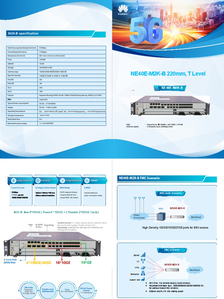 NE40E-M2K Brochure 20190815 | PDF | Flash Memory | Computer Architecture