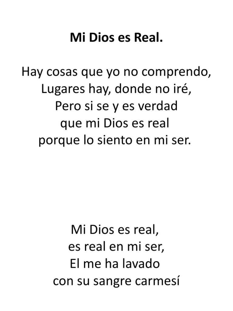 Mi Dios Es Real | PDF