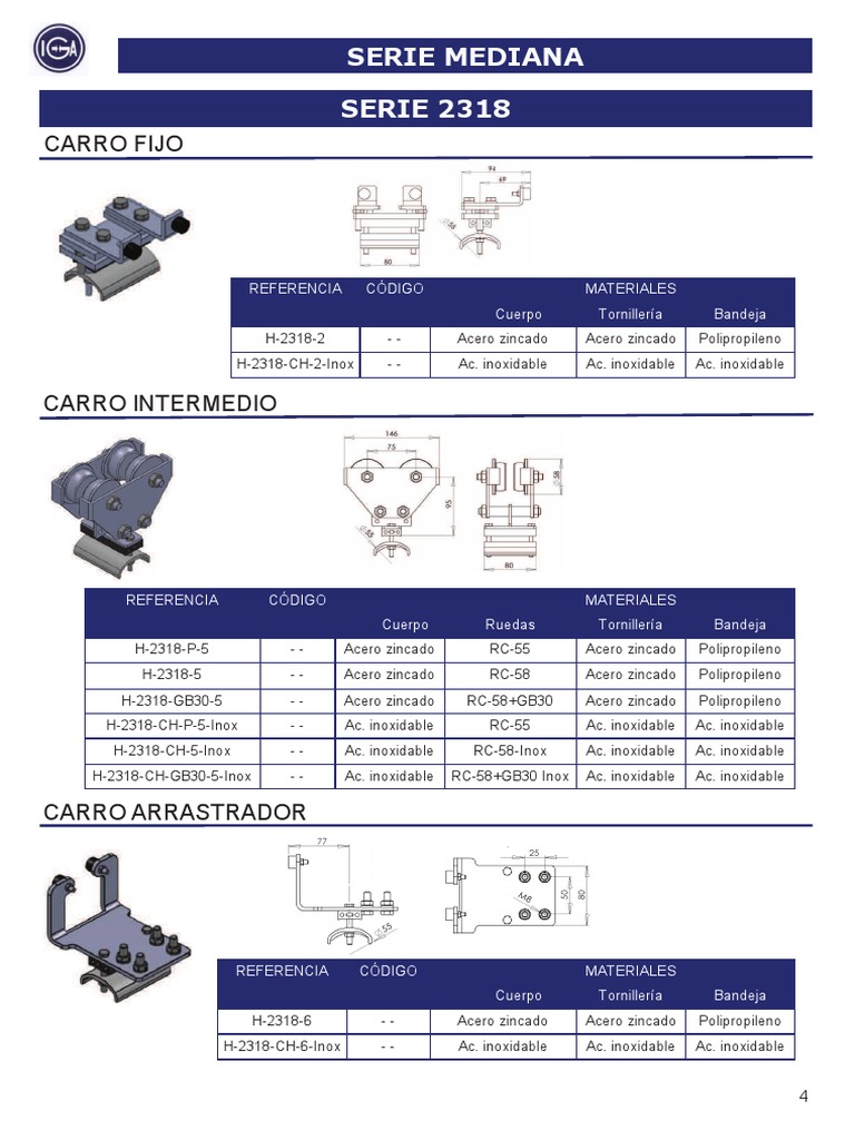 Iga Catalogo 2318 | PDF | Tornillo | Acero
