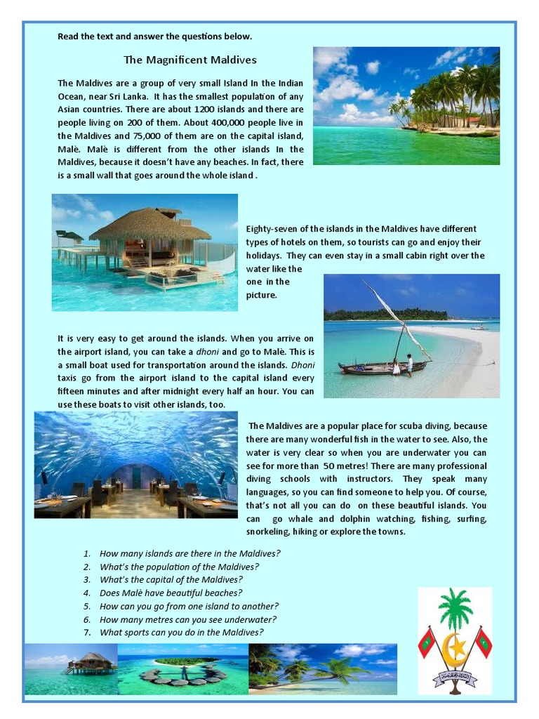 The Magnificentmaldives Reading Comprehension Exercises Tests - 25649 ...