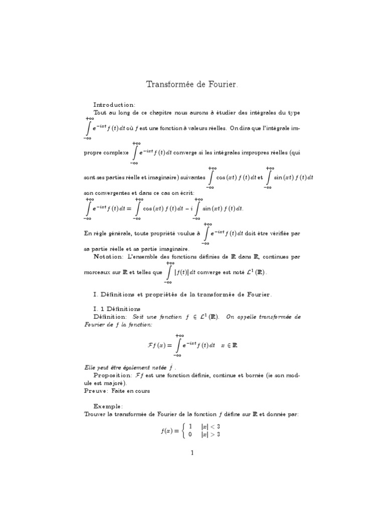 TF Cours Exos-Supp Sectiona 2015 PDF | PDF | Intégral | Calcul