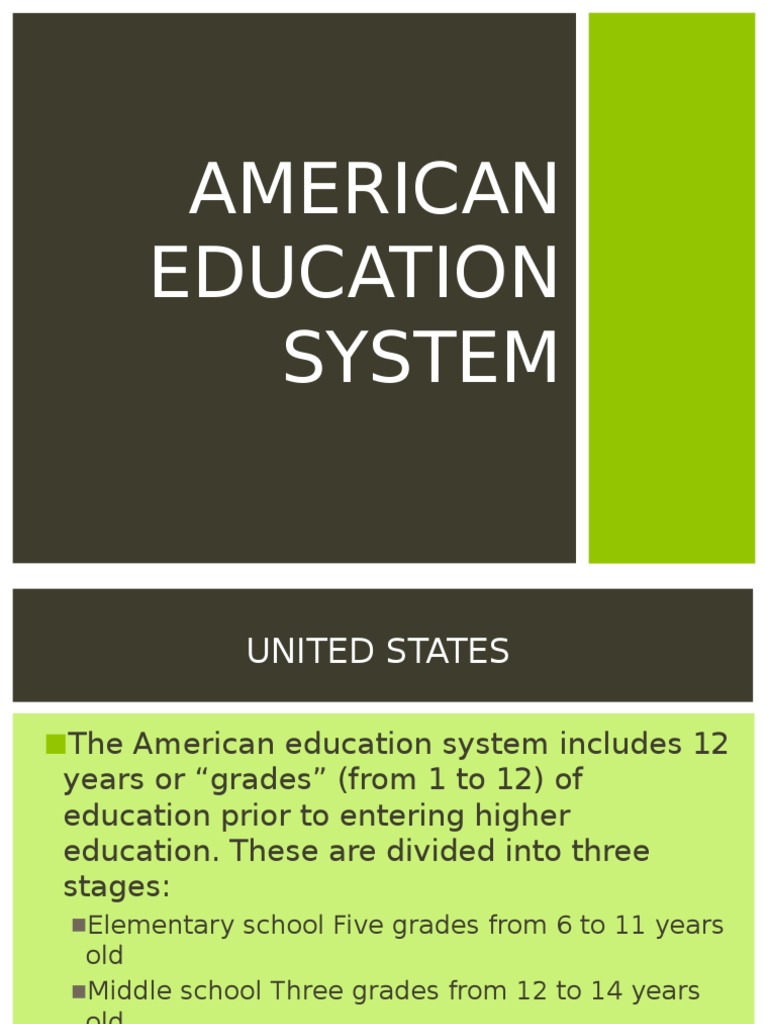 American Education System | PDF | Education In The United States ...