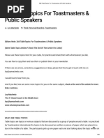 General Evaluator Script for Toastmasters | PDF