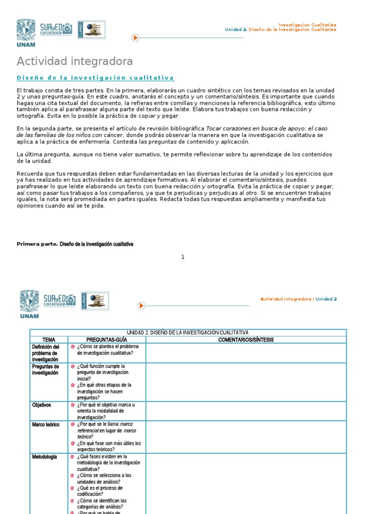 Act Integ U2 | PDF | Investigación cualitativa | Conceptos psicologicos