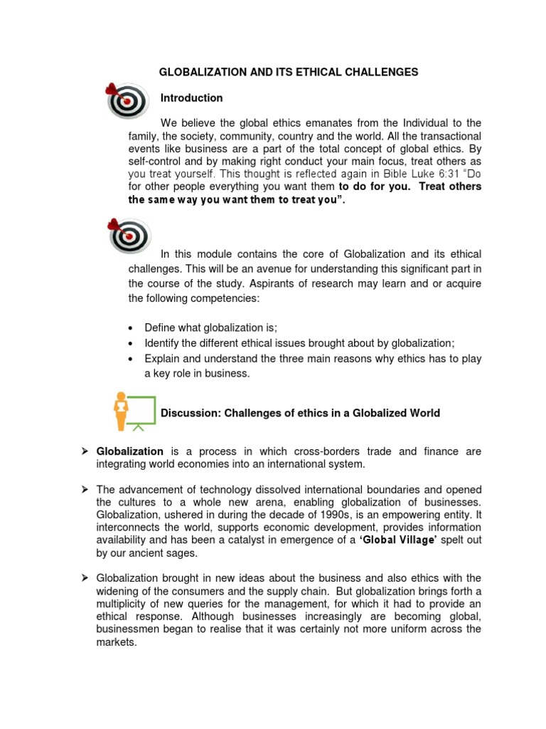 Globalization and Its Ethical Challenges | PDF | Secularism | Corporate ...