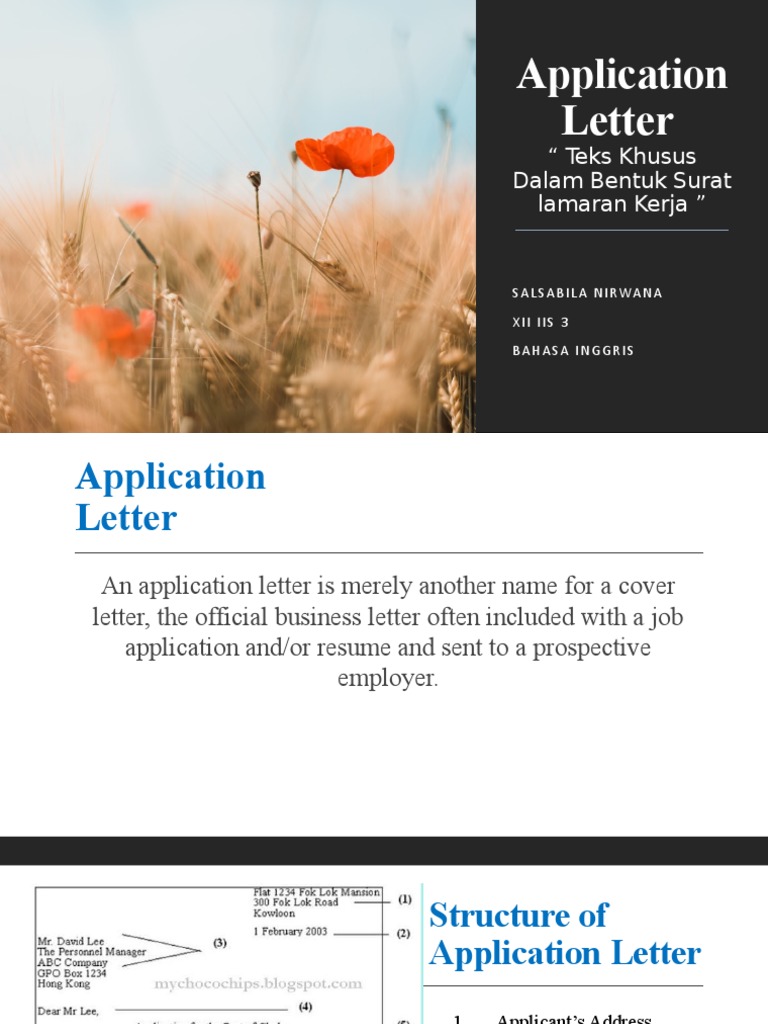 Application Letter: " Teks Khusus Dalam Bentuk Surat Lamaran Kerja " | PDF