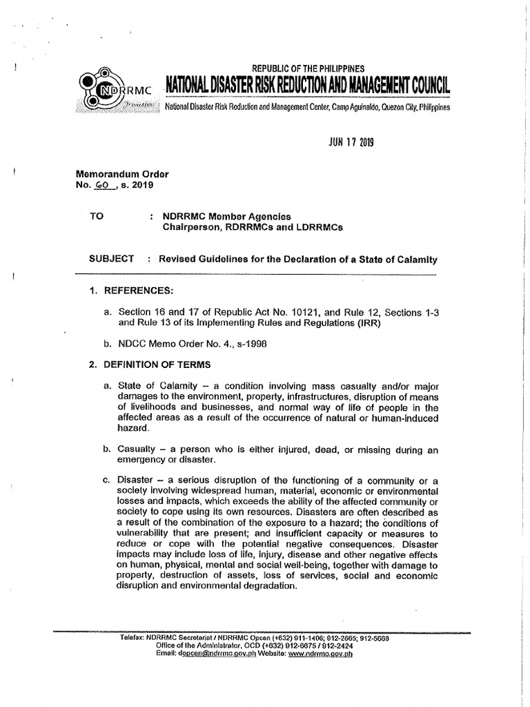 NDRRMC Mo 60 RRD PDF | PDF