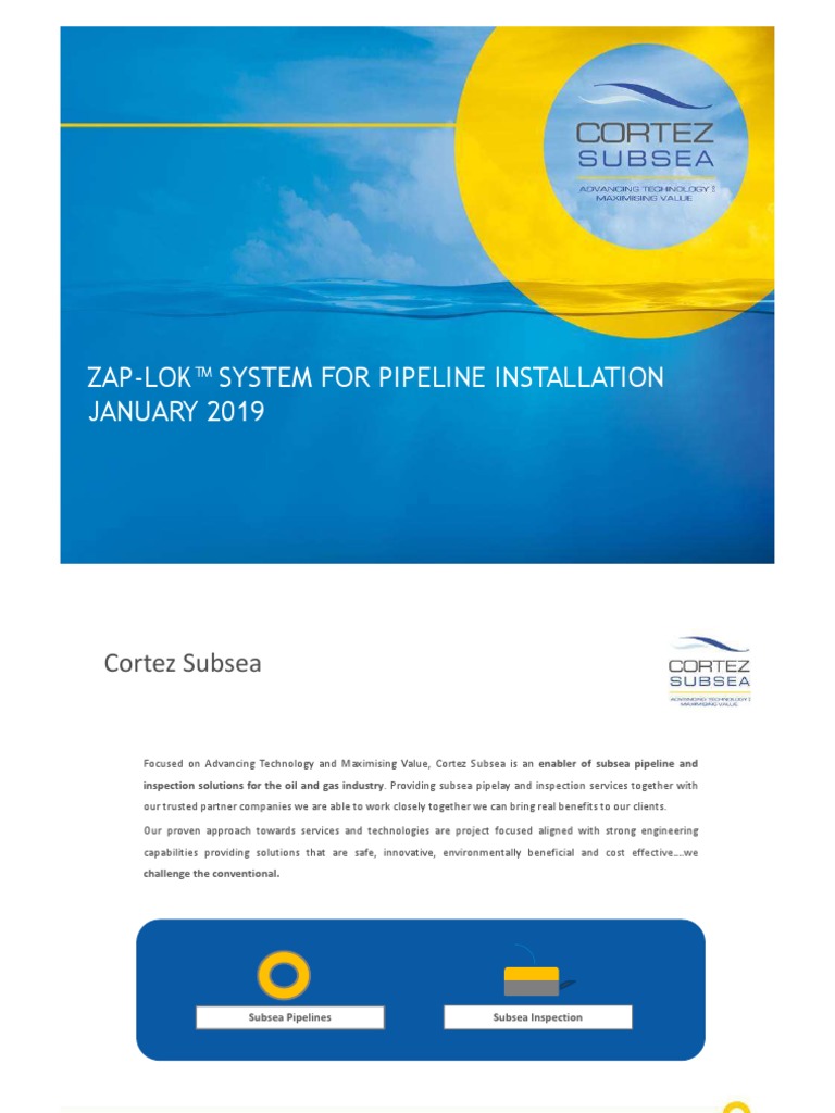 Zap-Lok System For Pipeline Installation January 2019 PDF | Download ...