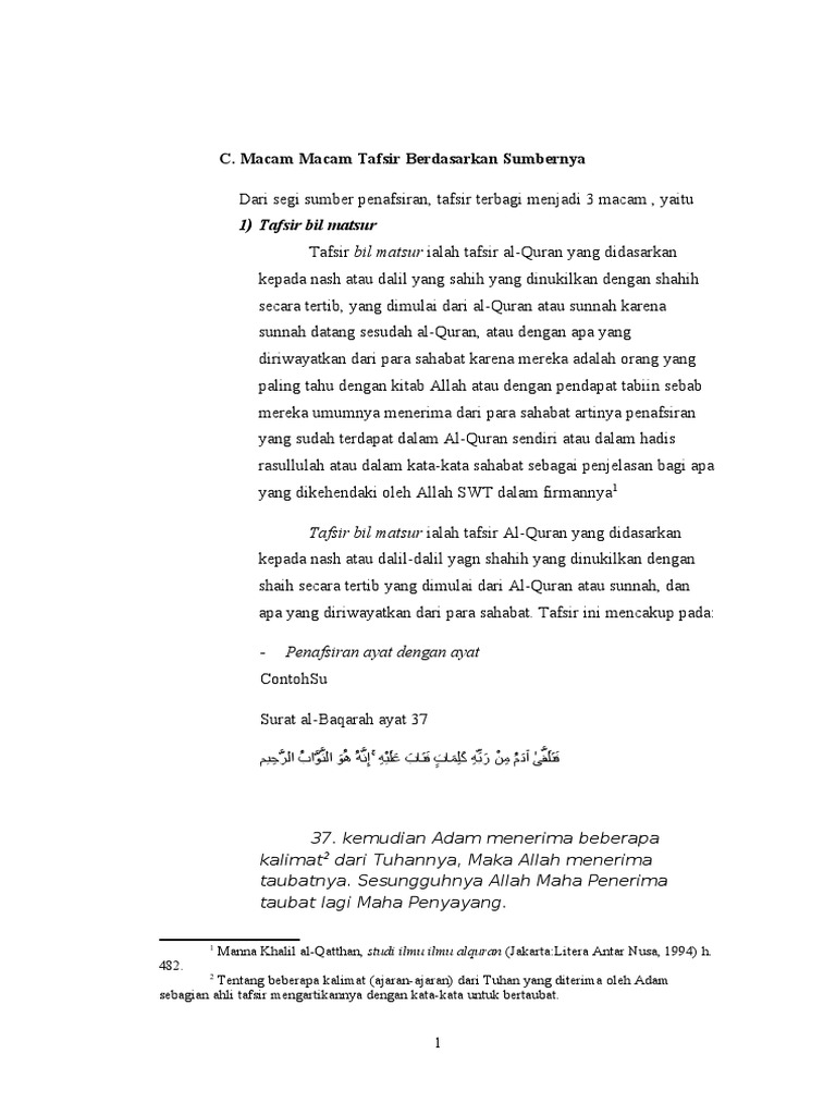 C.macam Macam Tafsir | PDF C.macam Macam Tafsir | PDF