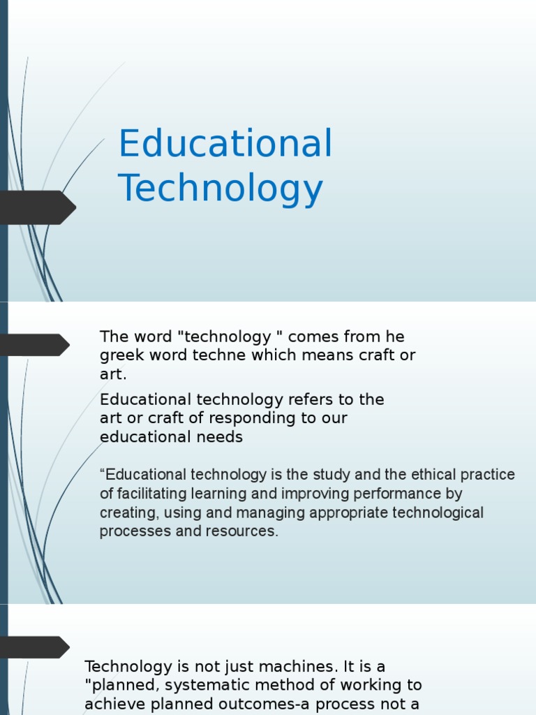 Educational Technology | PDF | Educational Technology | Learning