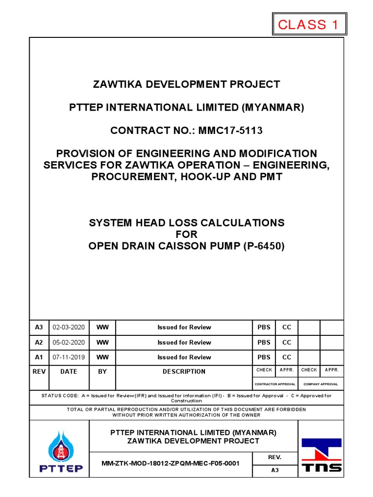 Class 1: Pttep International Limited (Myanmar) Zawtika Development Project | PDF | Fluid ...