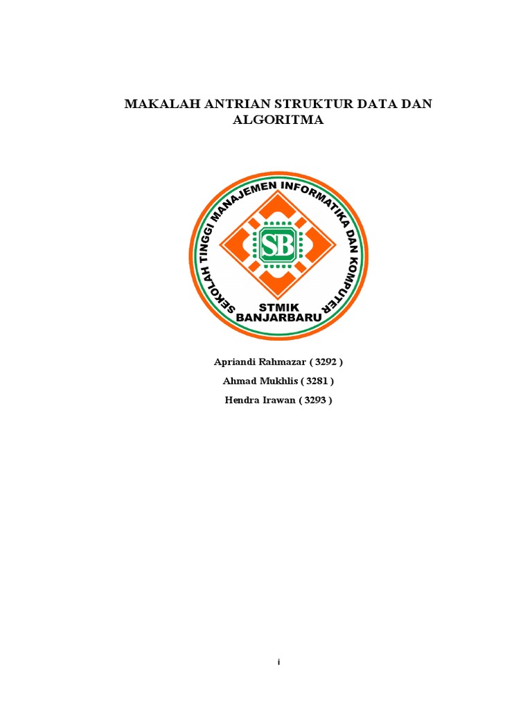 Tugas Kelompok Struktur Data Dan Algoritma Makalah Antrian | PDF