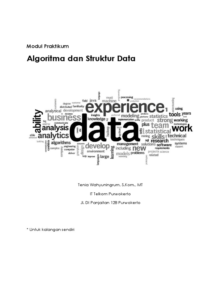 Modul Praktikum Struktur Data Informatika PDF | PDF | Metode & Bahan Ajar | Komputer