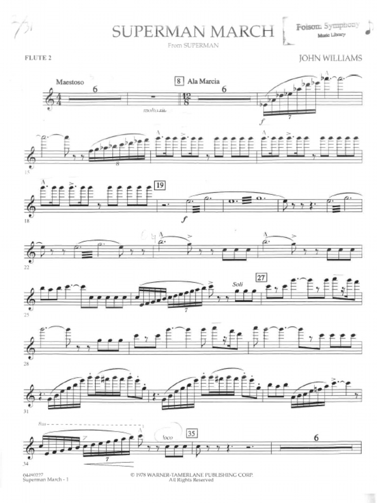 Flute 2 Superman March | PDF