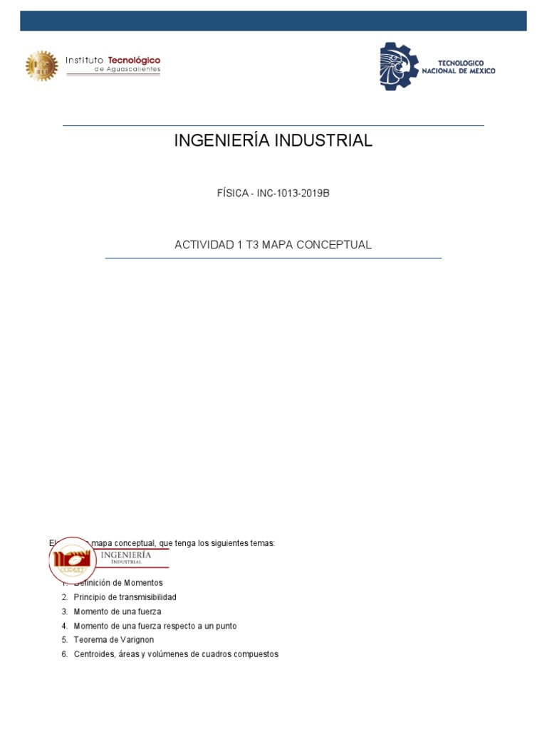 Act 1 T3 Mapa Conceptual | PDF | Fuerza | Rotación