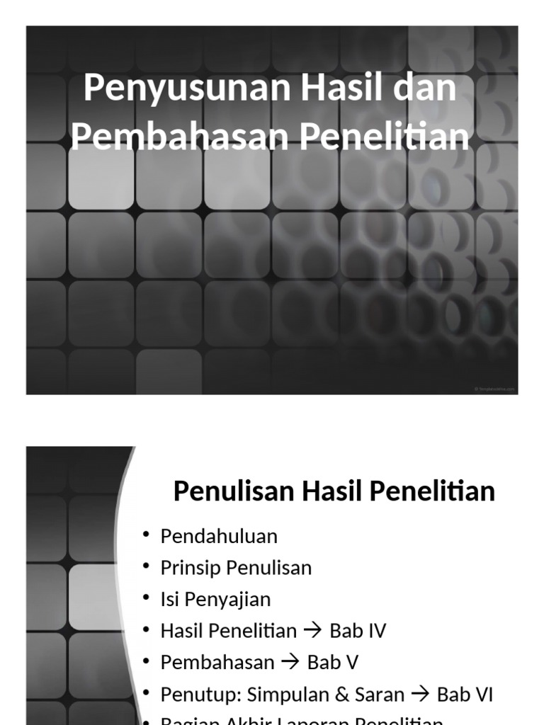Penyusunan Hasil Dan Pembahasan | PDF