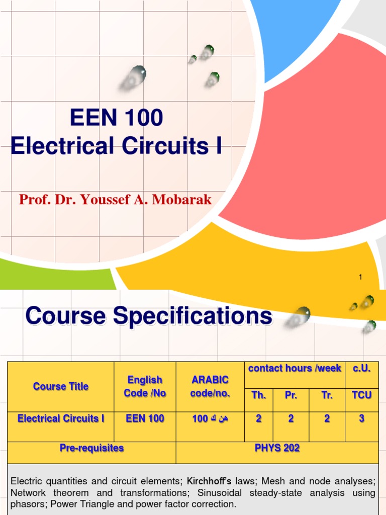 EEN 100 Electrical Circuits I 2019 PDF | PDF | Electrical Resistance ...