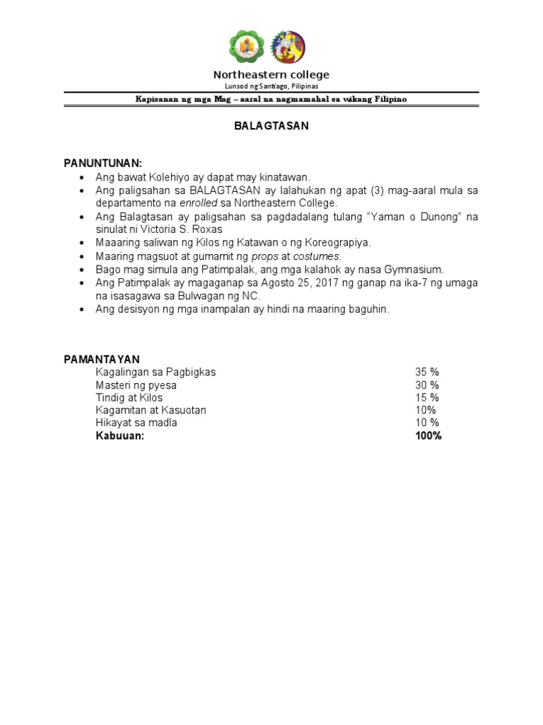 Pamantayan Buwan NG Wika | PDF