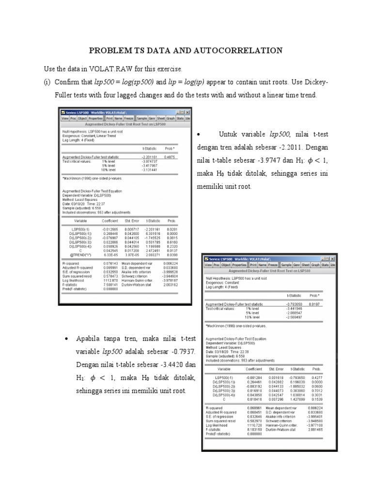 Stationarity and ADF Test | PDF