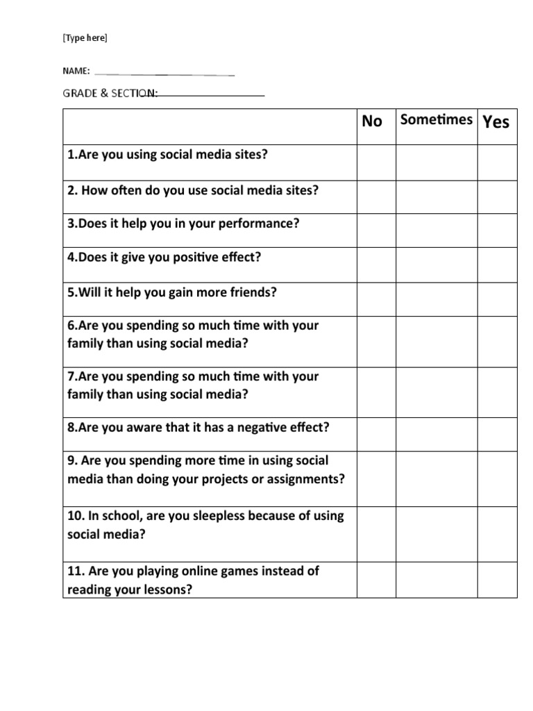 Questionnaire - Group 2 | PDF