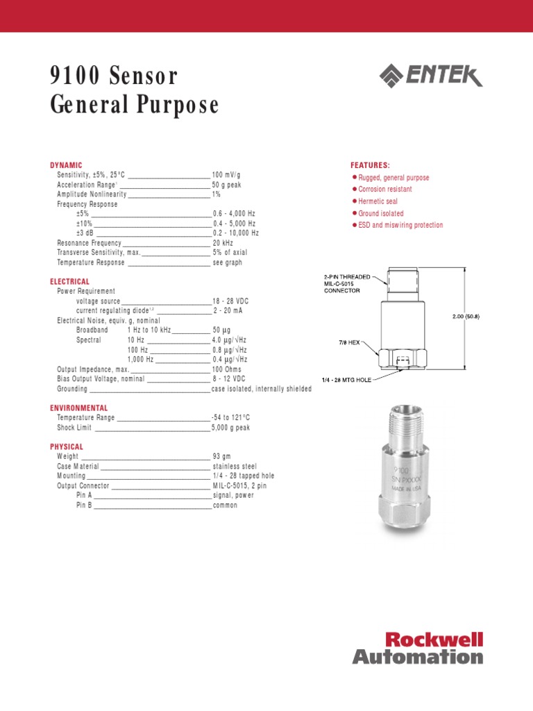 9100 Sensor General Purpose: Dynamic Features | Download Free PDF ...