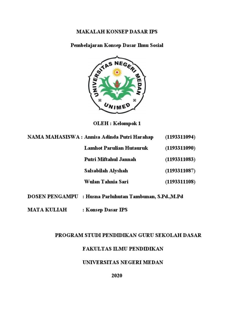 Makalah Konsep Dasar Ips | PDF | Sains & Matematika