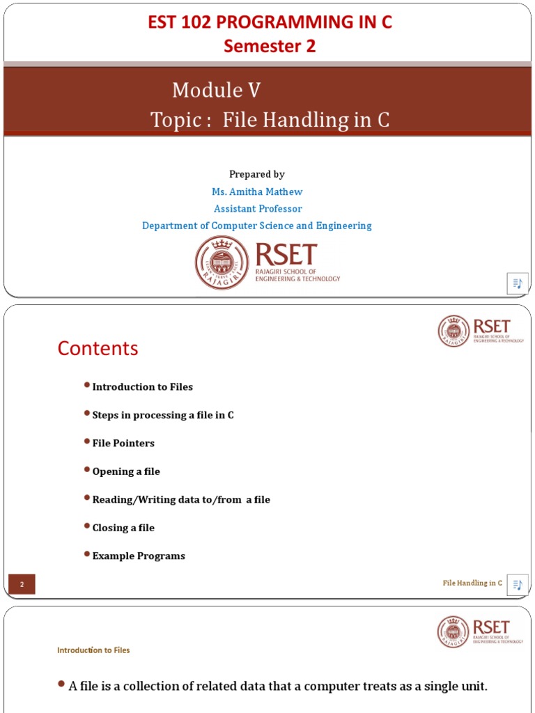 Handling Files in C | PDF | Pointer (Computer Programming) | Computer File