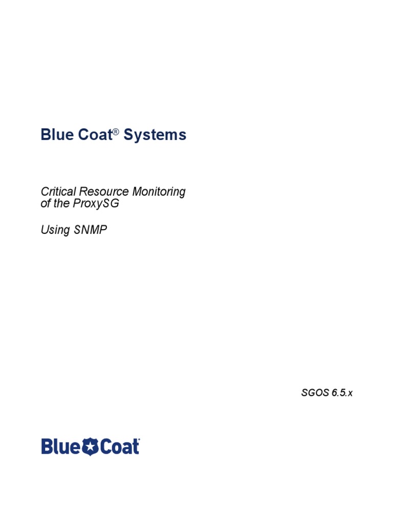 Blue Coat SNMP Critical Resource Monitoring.8 | PDF | Hypertext ...