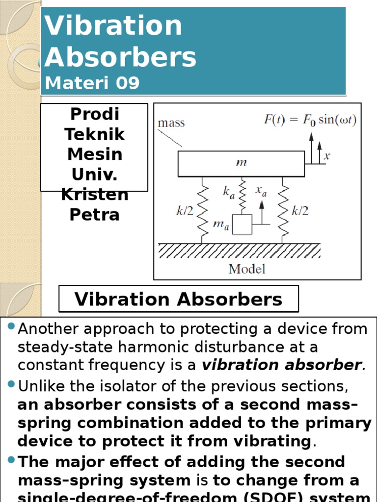 Materi 09 Vibration Absorber | PDF | Steady State | Motion (Physics)