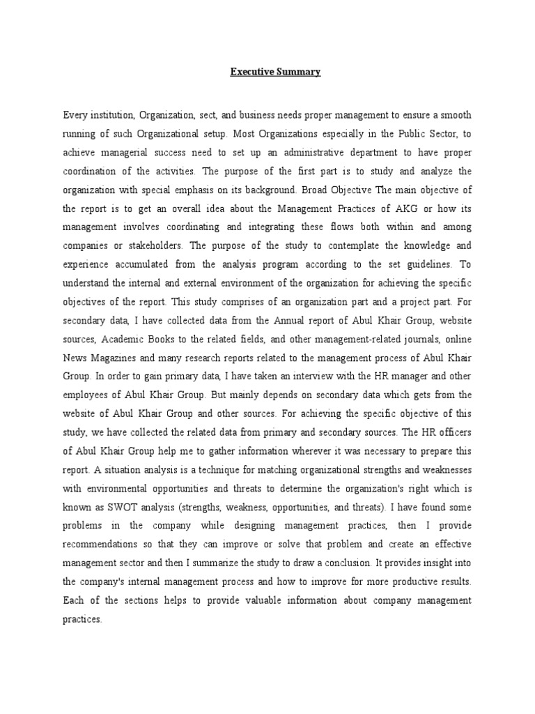 Executive Summary | PDF | Swot Analysis | Psychological Concepts