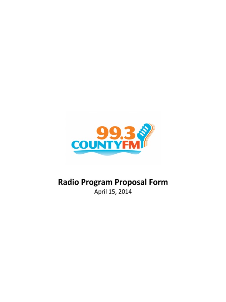 Radio Program Proposal Form: April 15, 2014 | PDF | Public Sphere ...