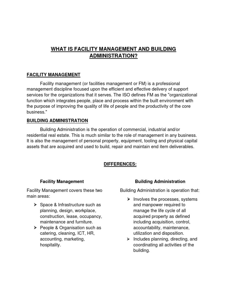 Building Management PDF | PDF | Business | Economies