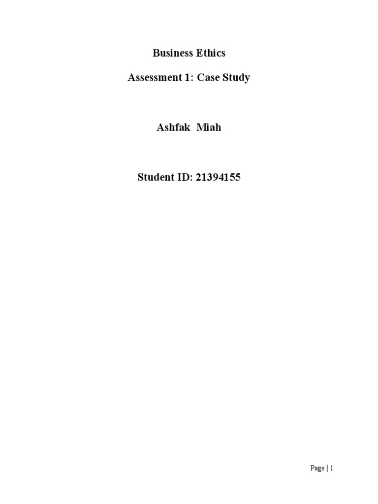 Apple Business Ethics Case Study | PDF | Apple Inc. | Business Ethics