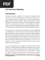 Teaching Speaking: A Holistic Cycle | PDF | Learning | Communication