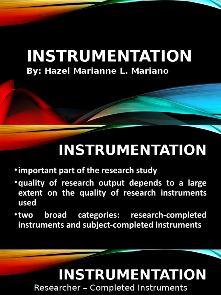 Instrumentation | PDF | Survey Methodology | Interview
