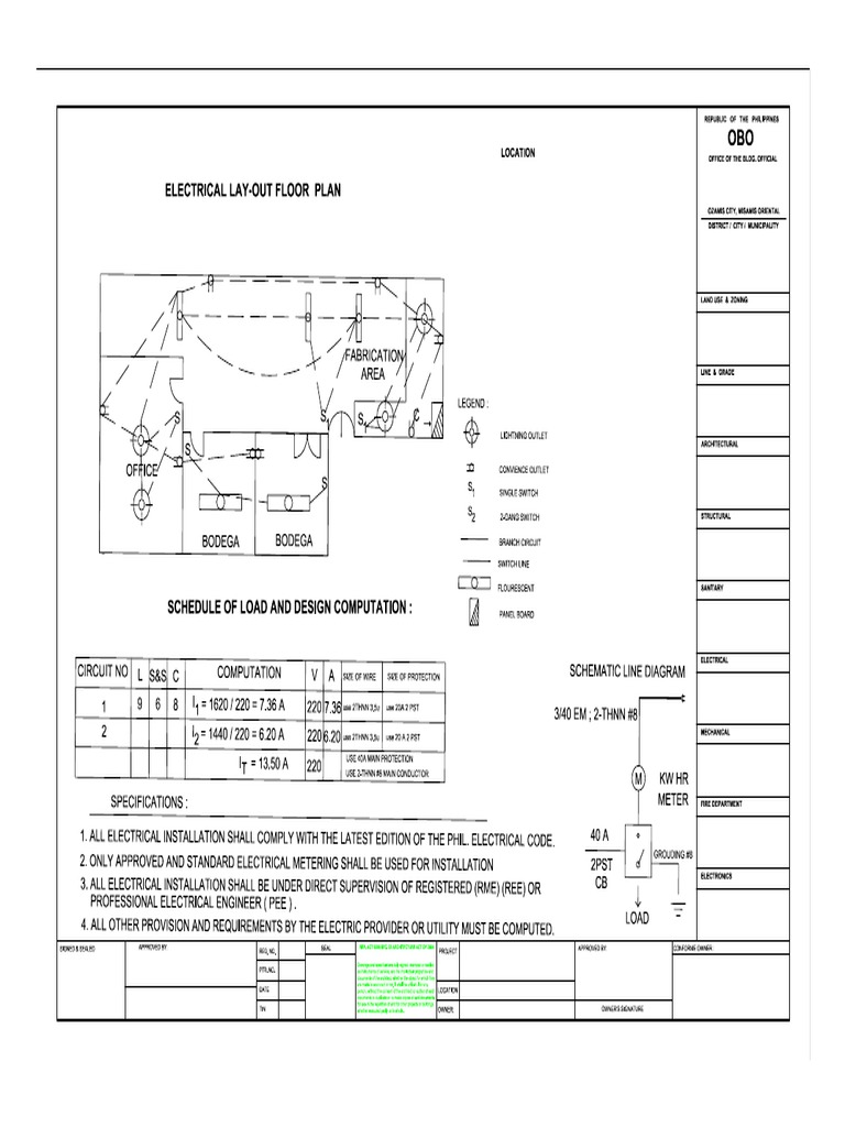 Electrical Lay-Out Floor Plan: Location | PDF | Electrical Wiring ...