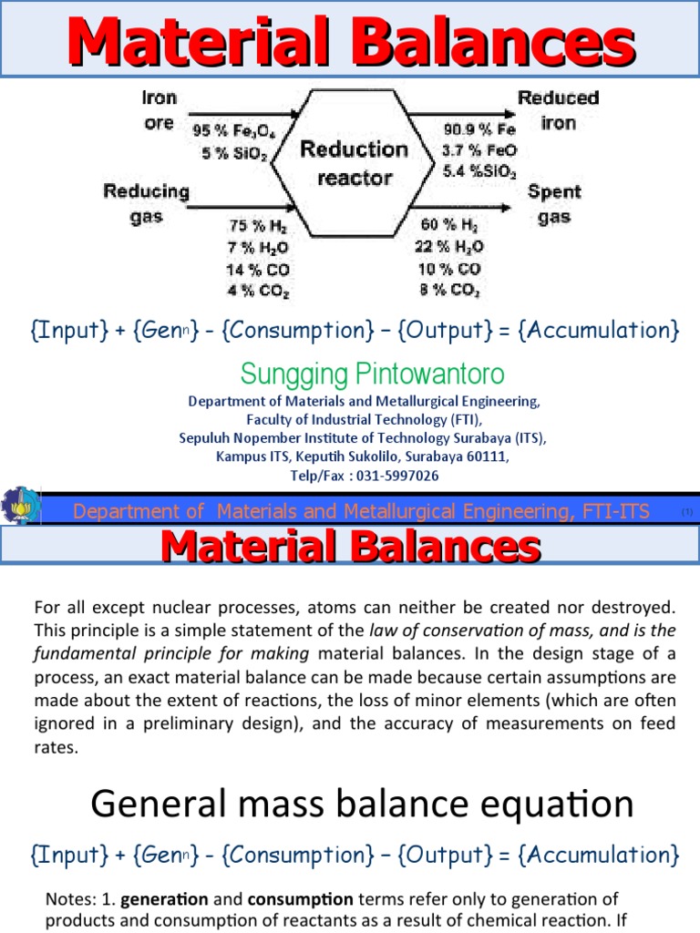 Sungging Pintowantoro: (Input) + (Gen) - (Consumption) - (Output ...