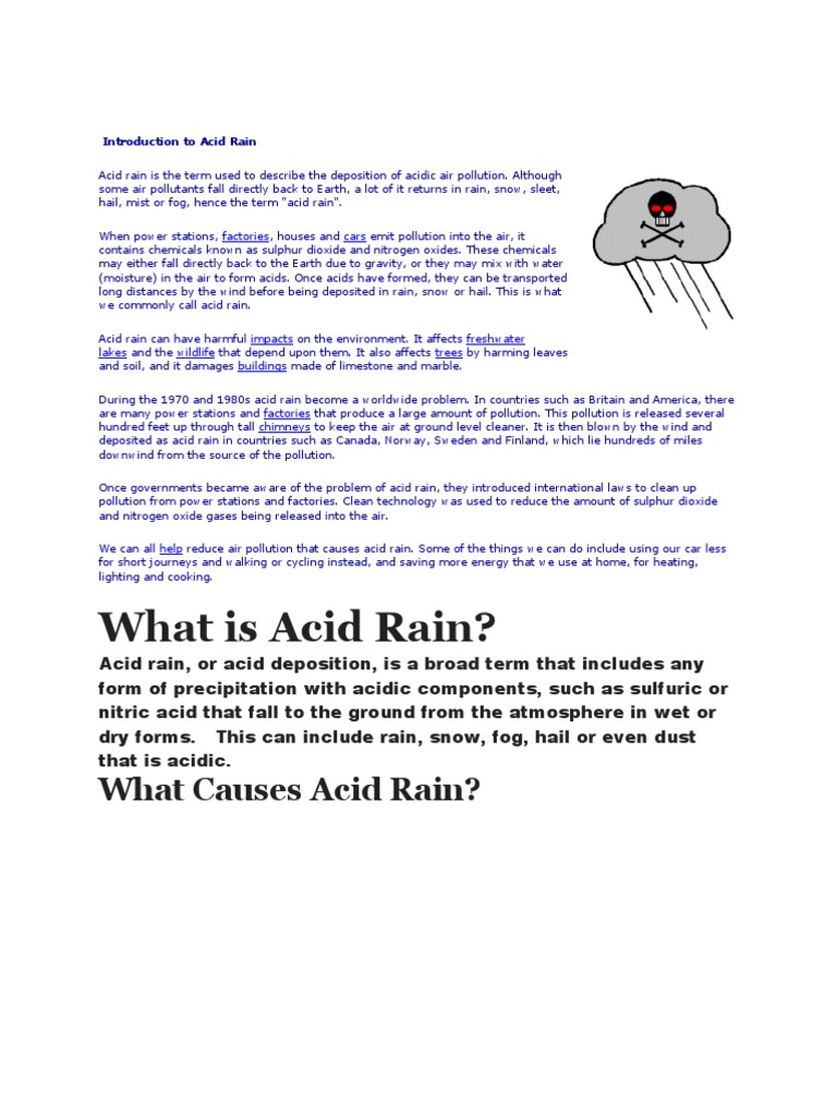 Introduction To Acid Rain | Download Free PDF | N Ox | Rain