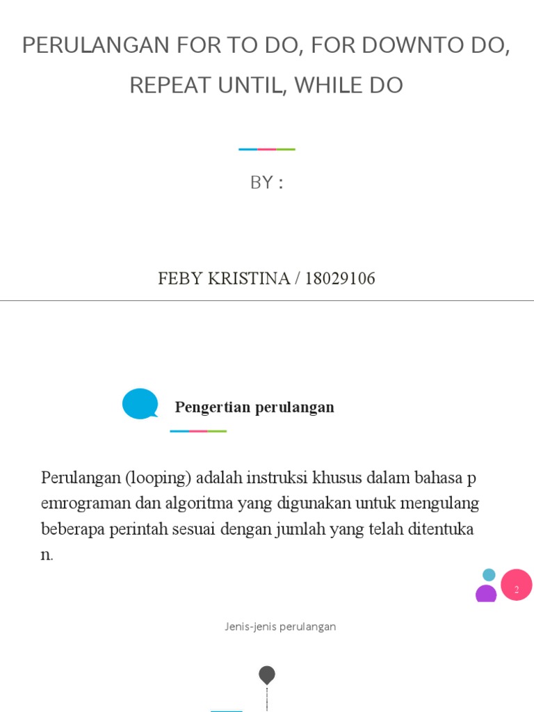 Perulangan (Looping) Algoritma Pemrograman | PDF