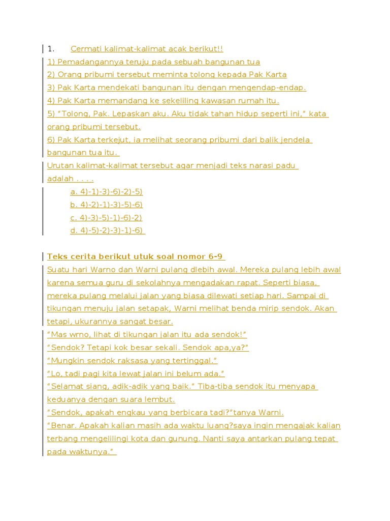 Contoh Soal Hot Bunda | PDF