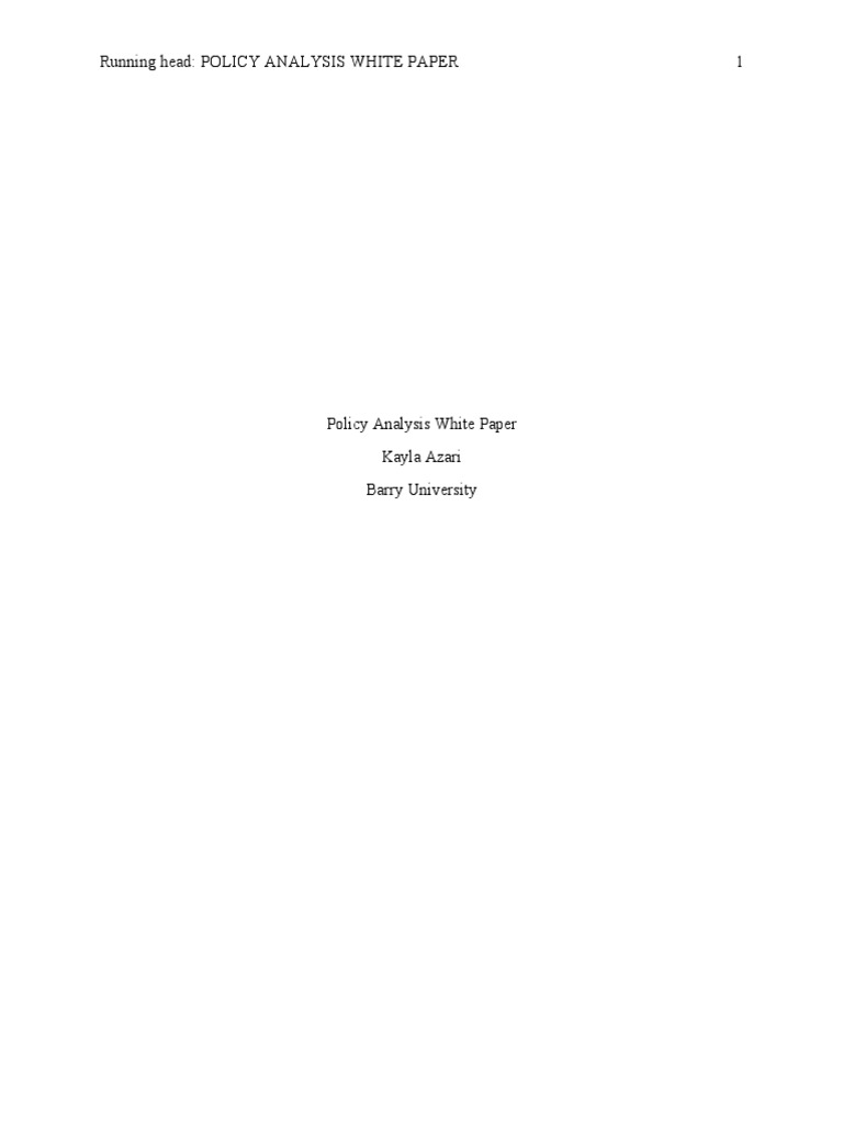 Policy Analysis White Paper - Edited.edited | PDF | Nurse Practitioner ...