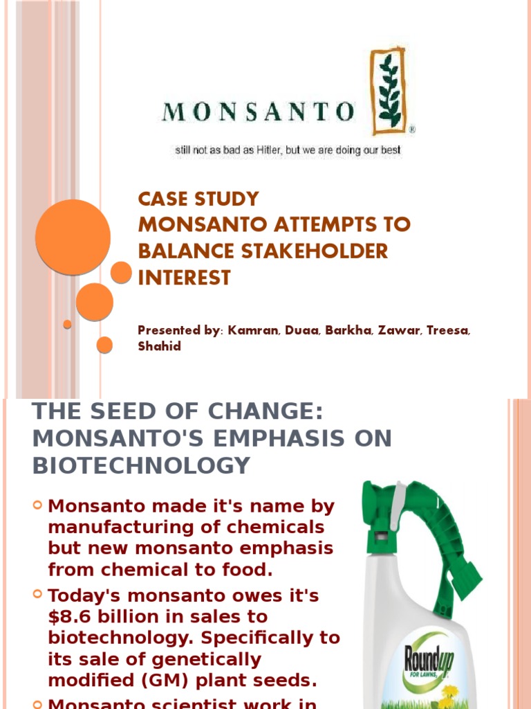 Case Study Monsanto | PDF | Monsanto | Genetic Engineering