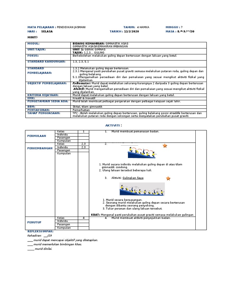 RPH PJ Y4 11feb2020 123 Guling | PDF
