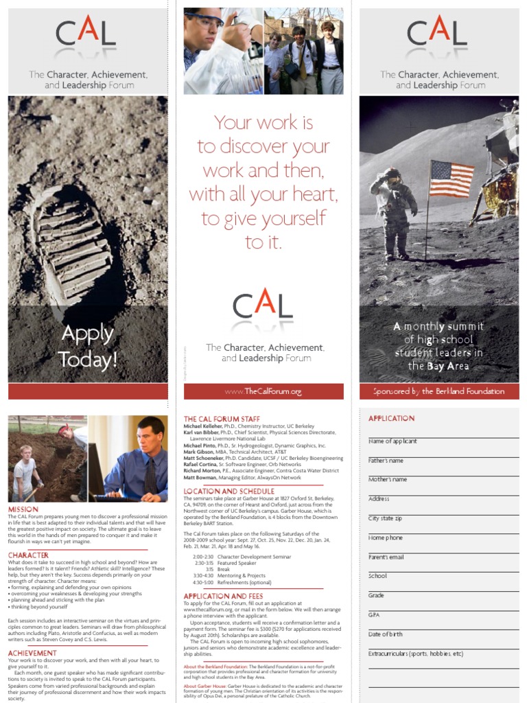CAL Forum Brochure | PDF | University Of California | Leadership