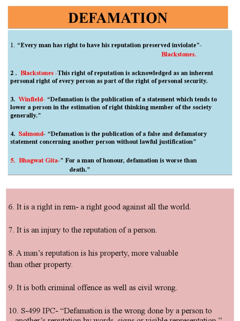 Defamation | PDF | Defamation | Public Sphere