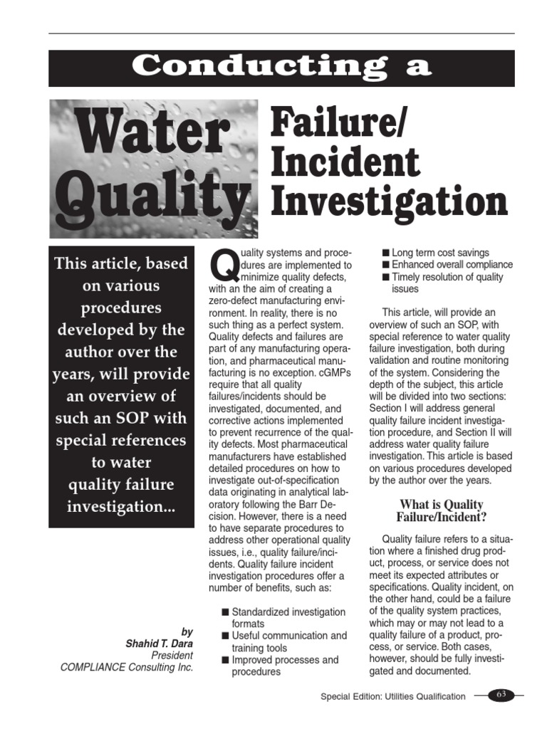 Conducting A Water Quality | PDF | Water Purification | Purified Water